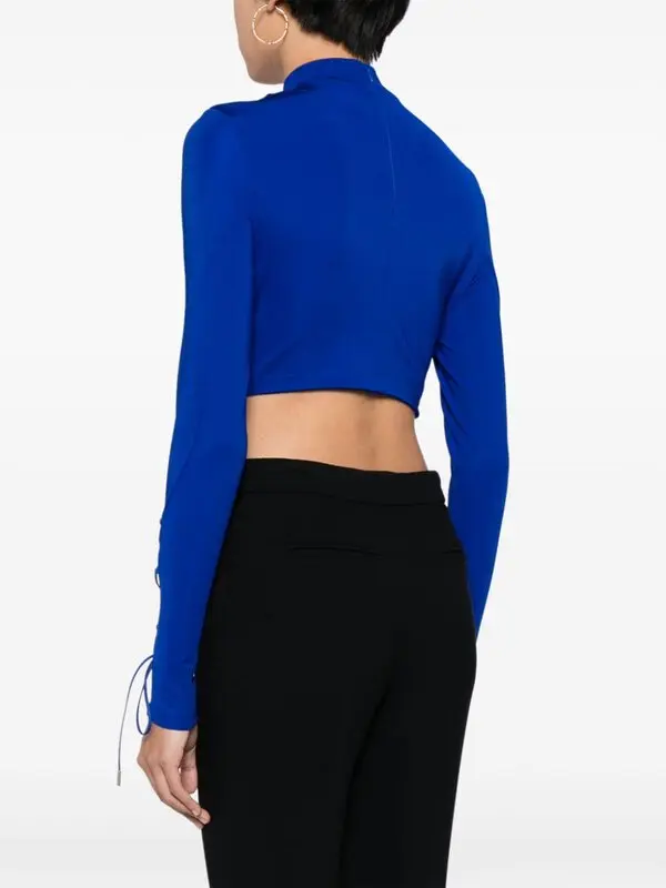 Off-White Lace-up Crop Top