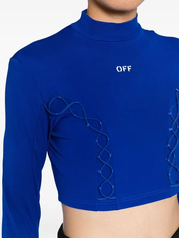 Off-White Lace-up Crop Top