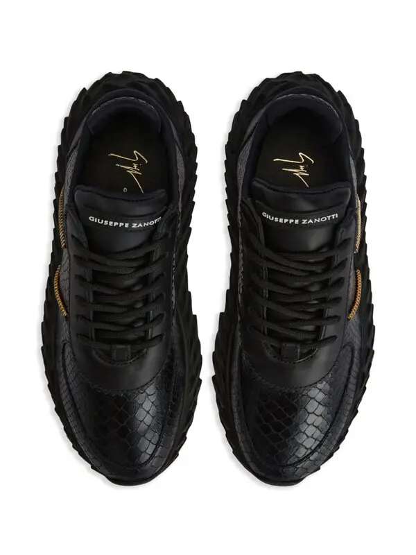 GIUSEPPE ZANOTTI Urchin Leather Sneakers - Black