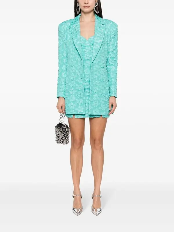 ROTATE BY BIRGER CHRISTENSEN Textured Double-breasted Blazer
