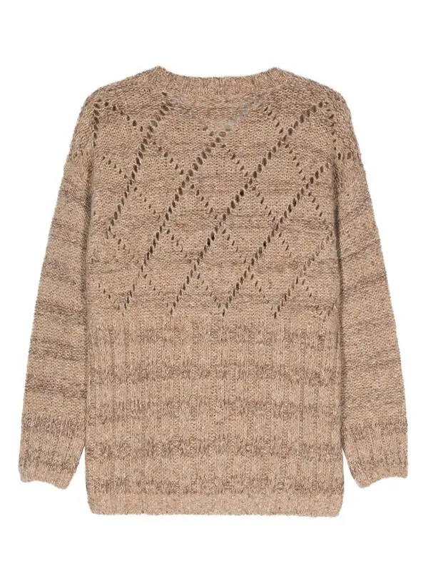CORMIO Antonio Metallic-threading Jumper - Brown