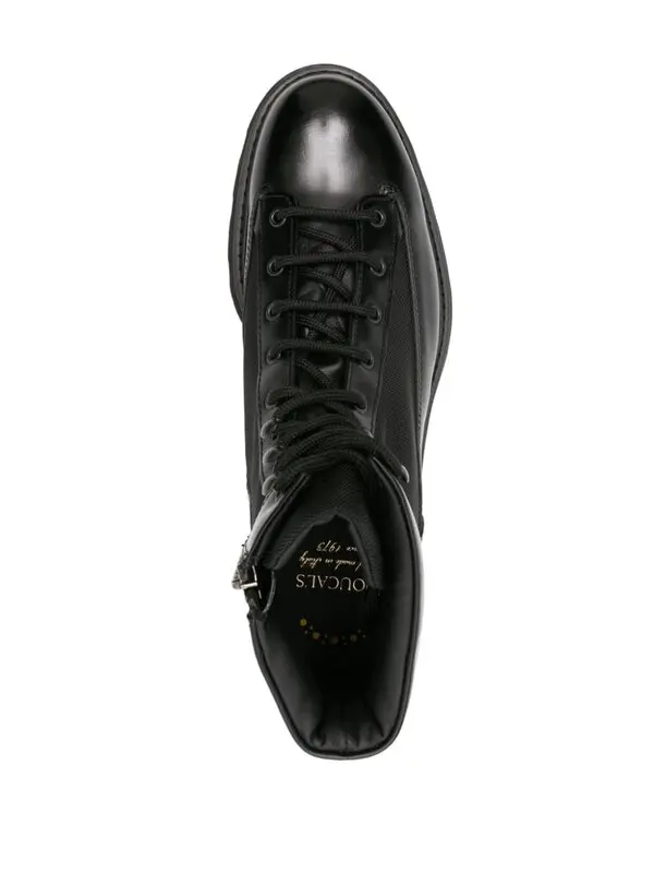 DOUCAL'S Lace-up Panelled Ankle Boots