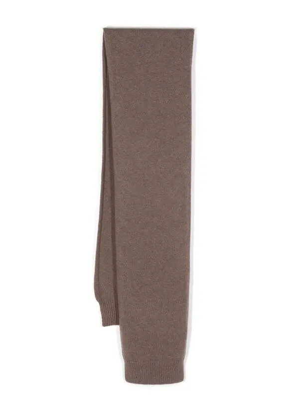 Sunspel Ribbed-trim Wool Scarf - Brown