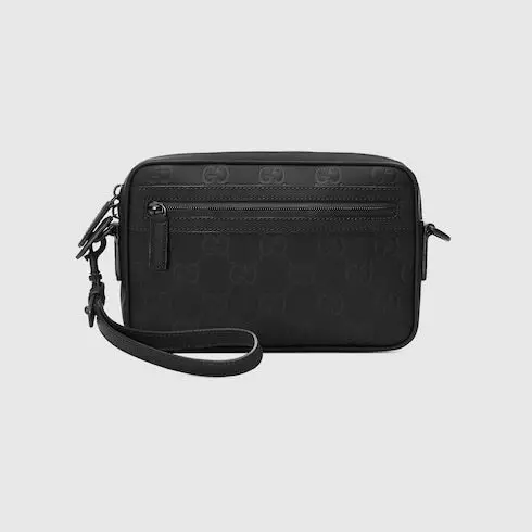 Gucci Gg Rubber-effectcrossbody Bag Gg Leather