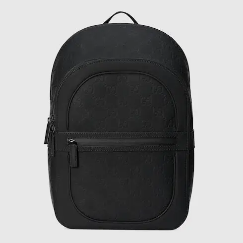 Gucci Gg Rubber-effect Leather Backpack
