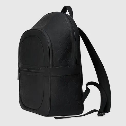 Gucci Gg Rubber-effect Leather Backpack