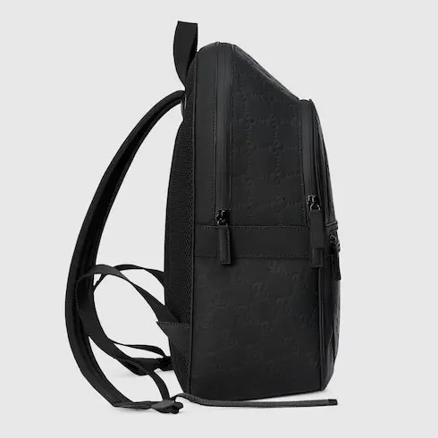 Gucci Gg Rubber-effect Leather Backpack