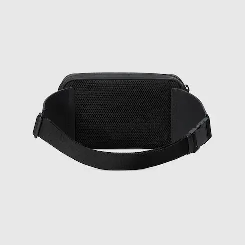 Gucci Gg Rubber-Effect Leather Belt Bag - Black Rubber  display picture 2