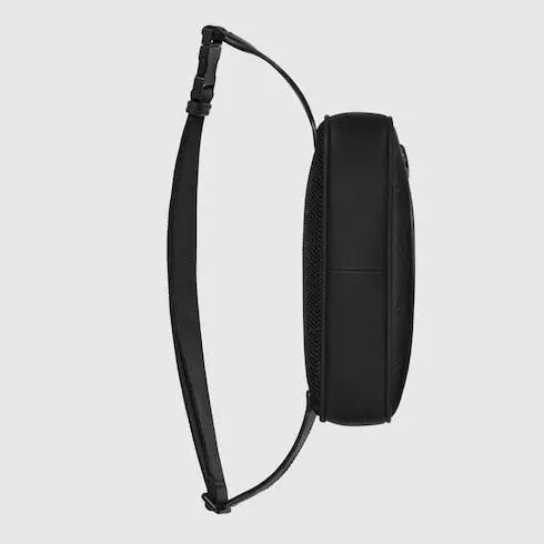 Gucci Gg Rubber-Effect Leather Belt Bag - Black Rubber  display picture 3