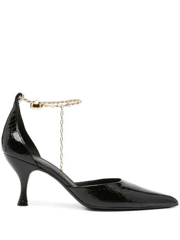 FERRAGAMO 80mm Logo-engraved Leather Pumps - Black