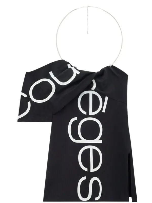COURREGES Logo-print Top