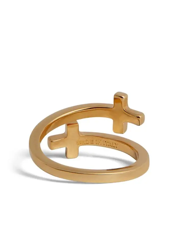 Dsquared2 Cross Brass Ring - Gold