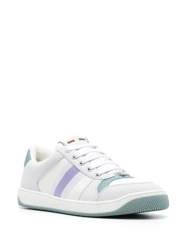 Gucci Screener Panelled Leather Sneakers
