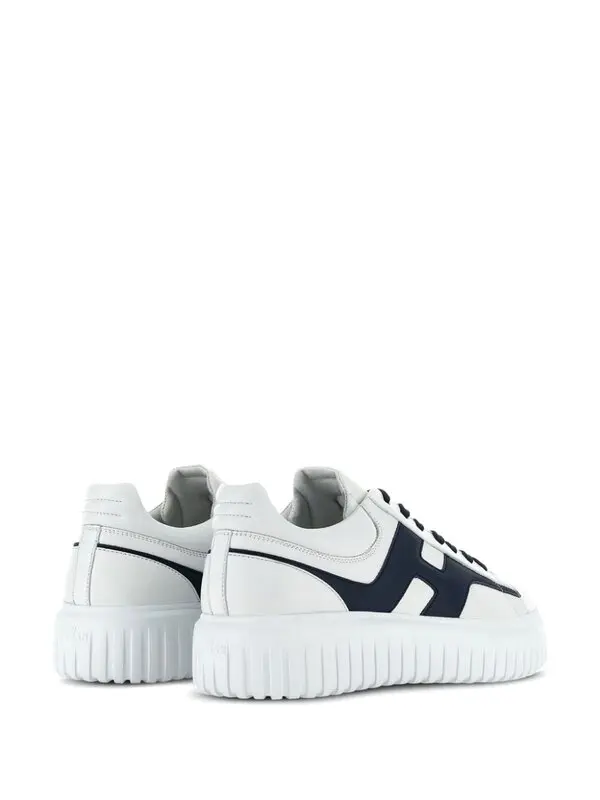 Hogan H-stripes Leather Sneakers - White