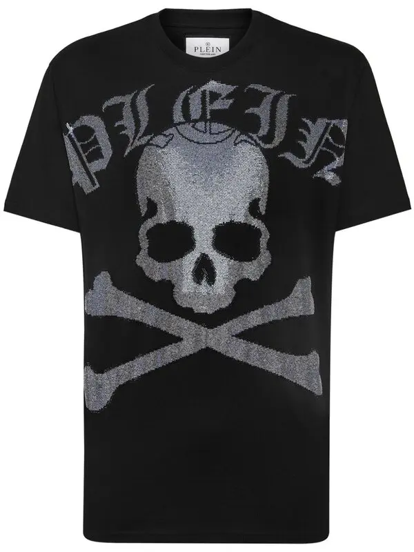 Philipp Plein Gothic Plein Cotton T-shirt - Black