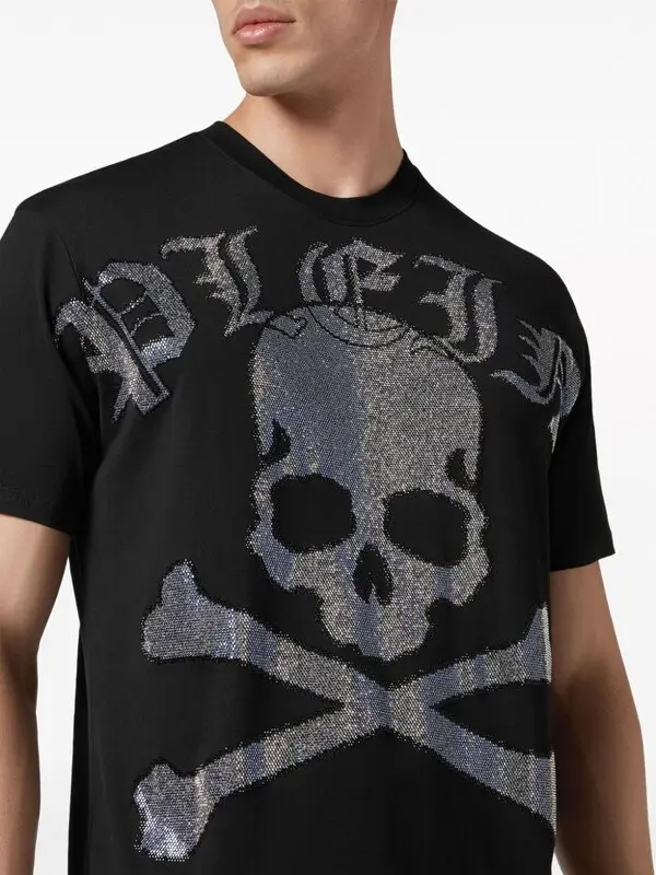 Philipp Plein Gothic Plein Cotton T-shirt - Black