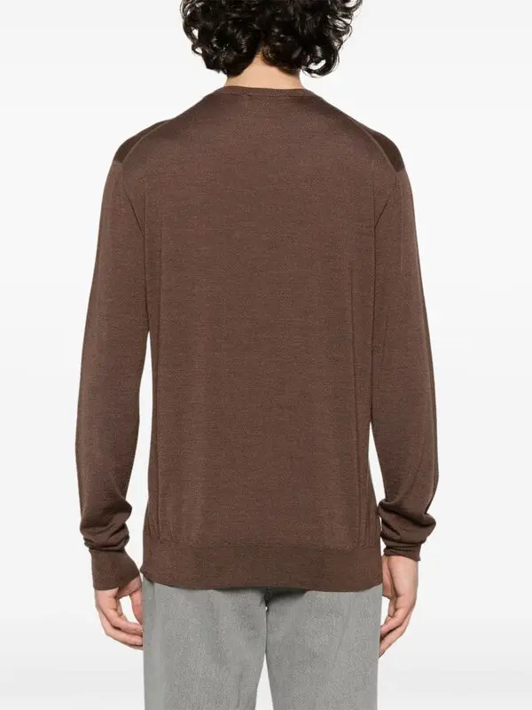 LARDINI Crew Neck Wool-blend Jumper