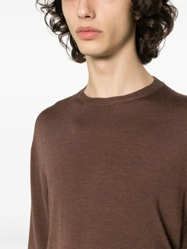 LARDINI Crew Neck Wool-blend Jumper