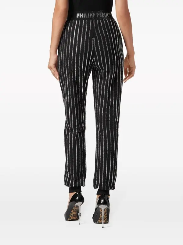 Philipp Plein Logo-print Strap Crystal-embellished Track Pants