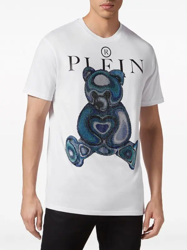 Philipp Plein Teddy Bear Cotton T-shirt - White