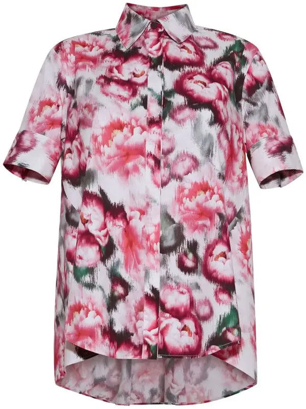 Adam Lippes Trapeze Floral-print Shirt