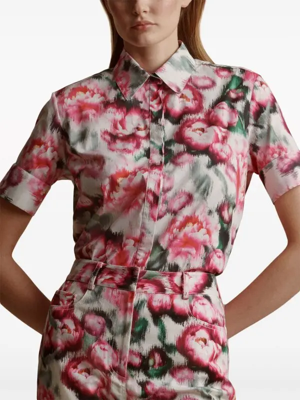 Adam Lippes Trapeze Floral-print Shirt