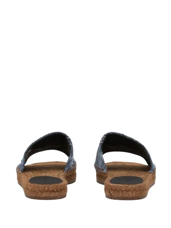 Dolce & Gabbana Logo-plaque Denim Espadrilles - Blue