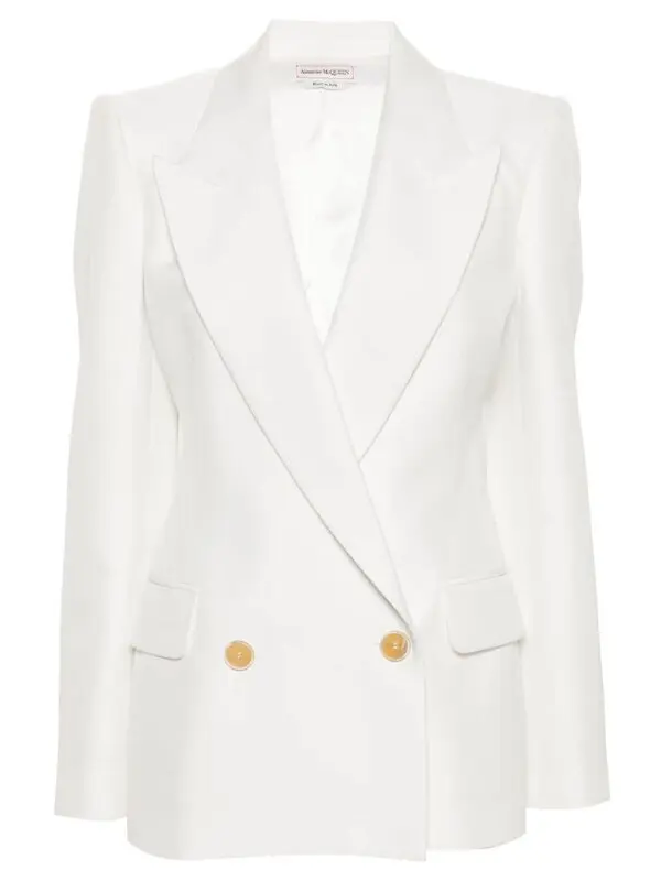 Alexander McQueen Double-breasted Blazer - White
