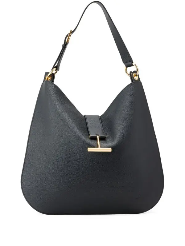 TOM FORD Large Tara Leather Shoulder Bag - Black