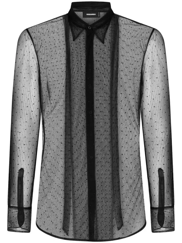 Dsquared2 Semi-sheer Pinstripe Shirt