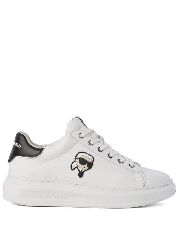 Karl Lagerfeld Ikon Nft Kapri Leather Sneakers - White