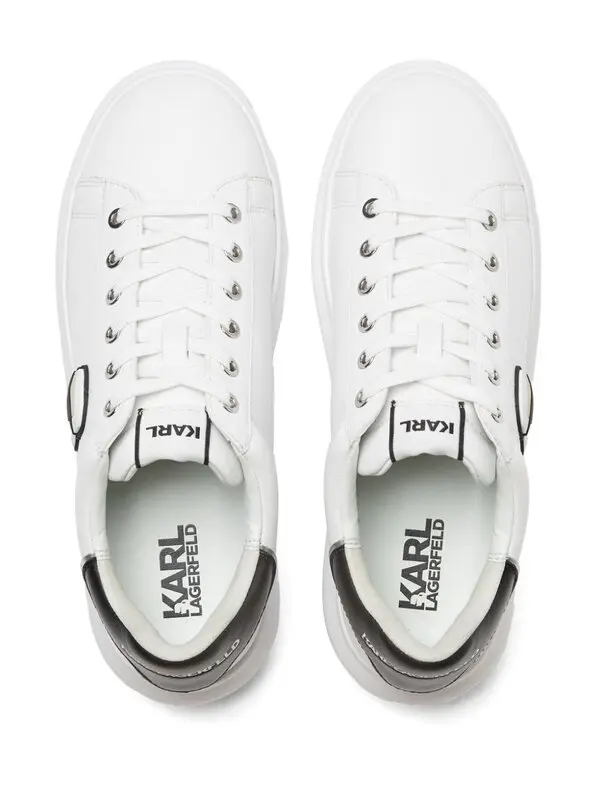 Karl Lagerfeld Ikon Nft Kapri Leather Sneakers - White
