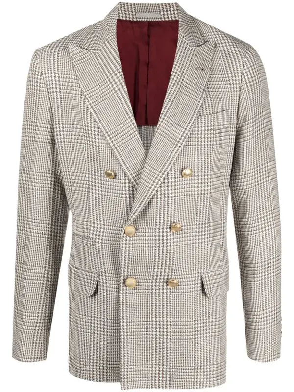 Brunello Cucinelli Prince Of Wales Checked Blazer
