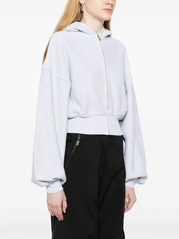 Alexander Wang Zip-up Cropped Hoodie
