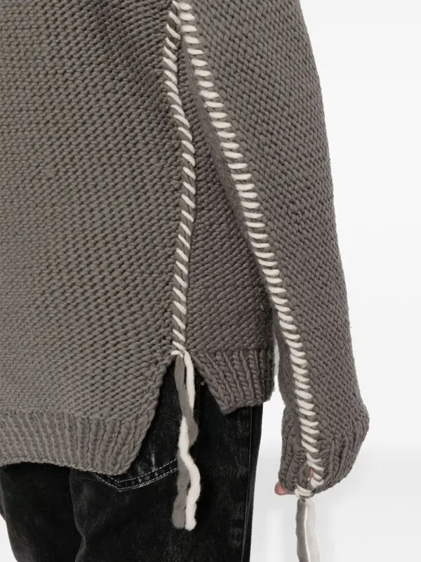 Boris Bidjan Saberi Whipstitch-detail Merino Jumper