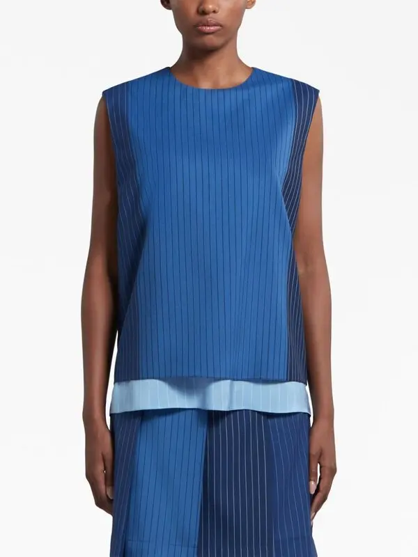 Marni Sleeveless Pinstripe Blouse