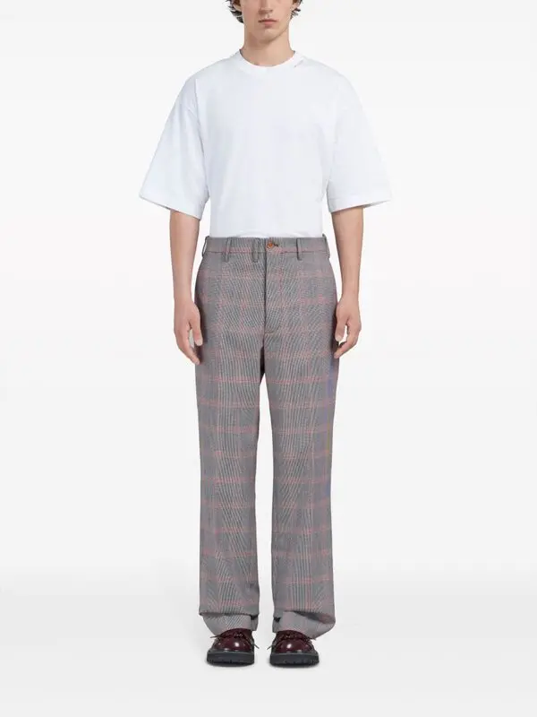 Marni Checked Virgin Wool-blend Trousers
