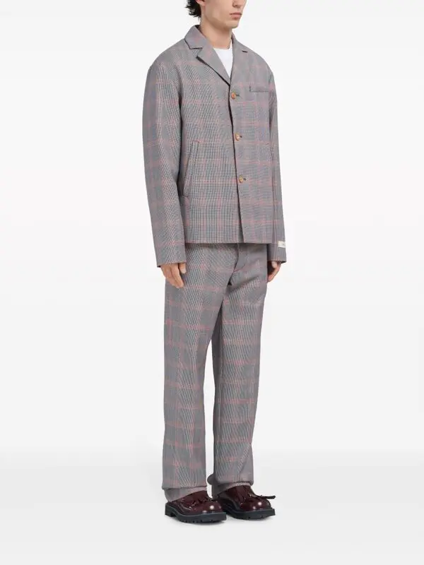 Marni Checked Virgin Wool-blend Trousers