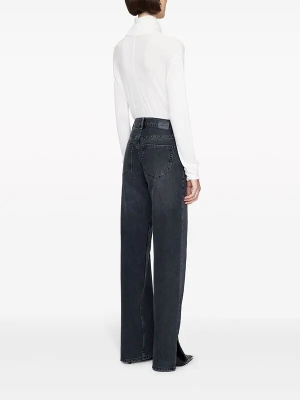 ANINE BING Roy Mid-rise Boyfriend Jeans - Black