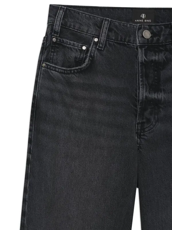 ANINE BING Roy Mid-rise Boyfriend Jeans - Black
