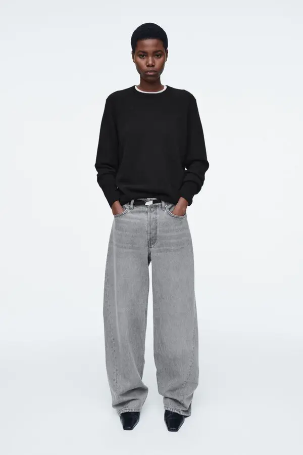 Cos Facade Straight-leg Jeans - Grey
