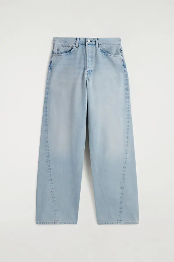 Cos Facade Straight-leg Jeans - Light Blue