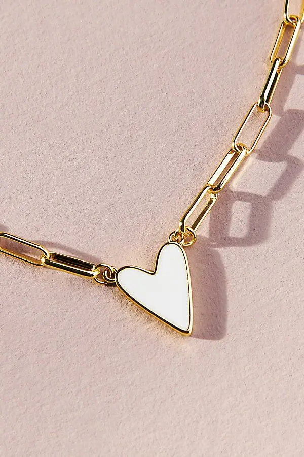 UNCOMMON JAMES Enamel Heart Pendant Necklace