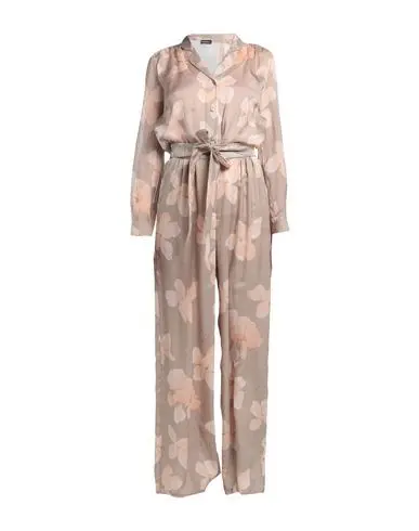 Emporio Armani Silk-polyester Chiffon Jumpsuit - Beige