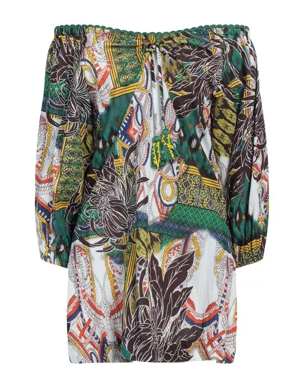 CONNOR & BLAKE Multicolor Cotton Off-the-shoulder Top