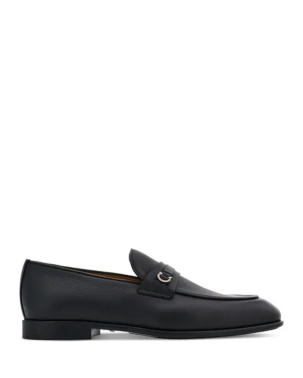 FERRAGAMO Leather Loafers - Black