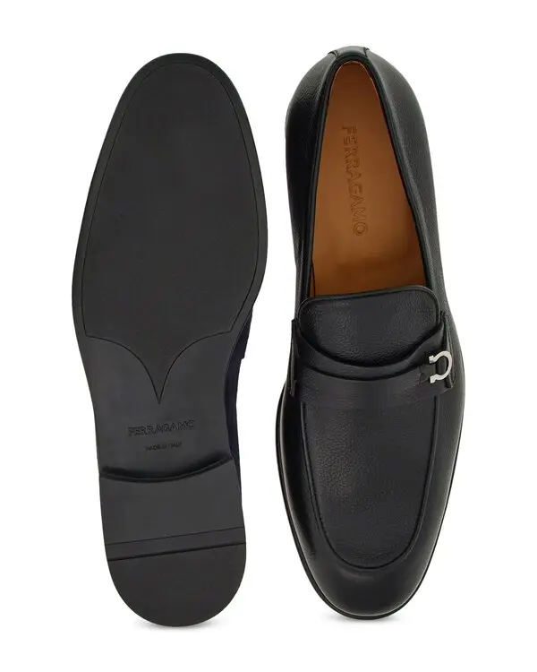 FERRAGAMO Leather Loafers - Black