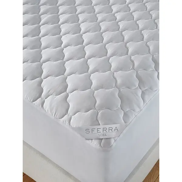 SFERRA York Mattress Pad, Full - White