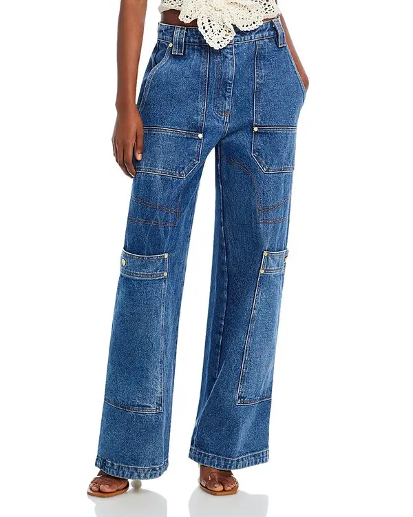 Cult Gaia Wynn High Rise Wide Leg Jeans