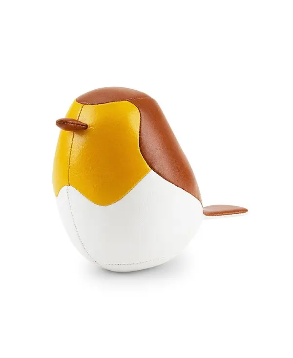 ZUNY Mini Robin Bird Paperweight - Tan + Ochre Yellow